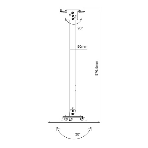 Skill Tech SH 900FCD Heavy-Duty Face Down TV Ceiling Mount