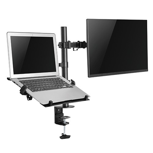 Skill Tech SH 0240KN Articulating Monitor Arm With Laptop Holder